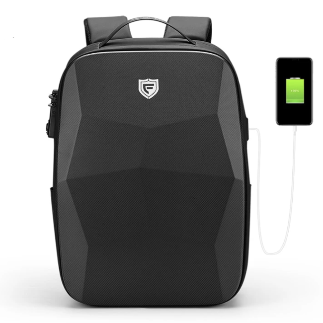 Anti Theft Hard Shell Polyhedron Backpack – GearMeeUp